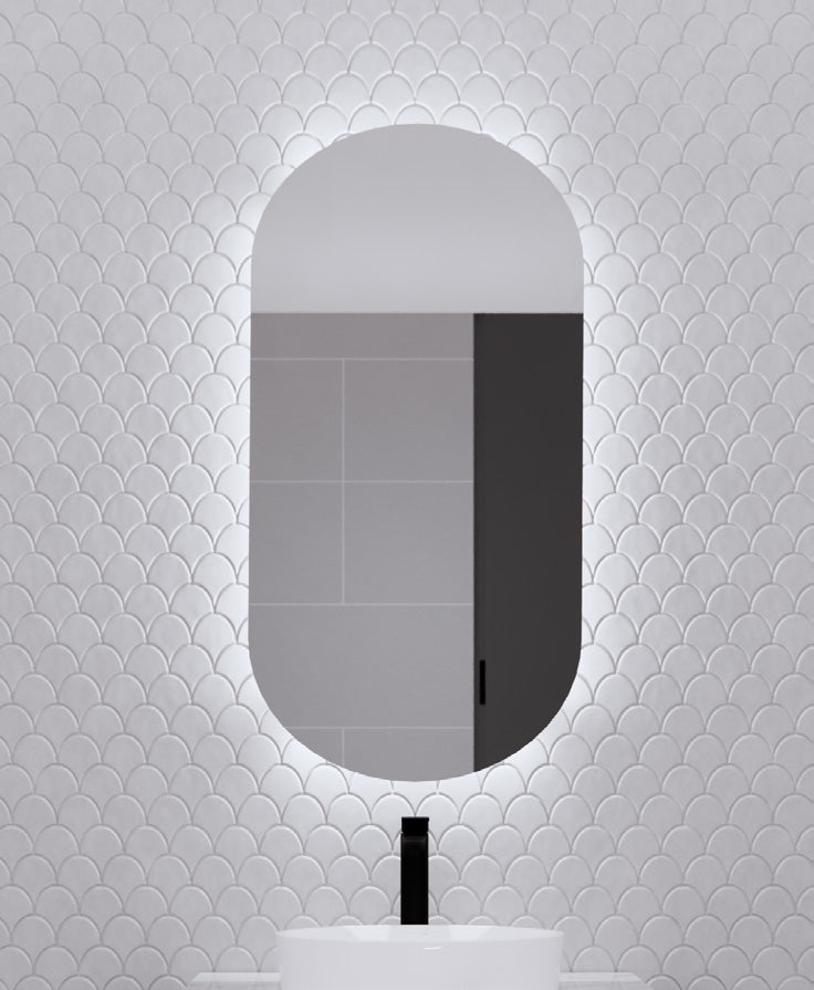 ABS Riva Paris 455mm LED Shaving Cabinet MCLED-O-4587-MB