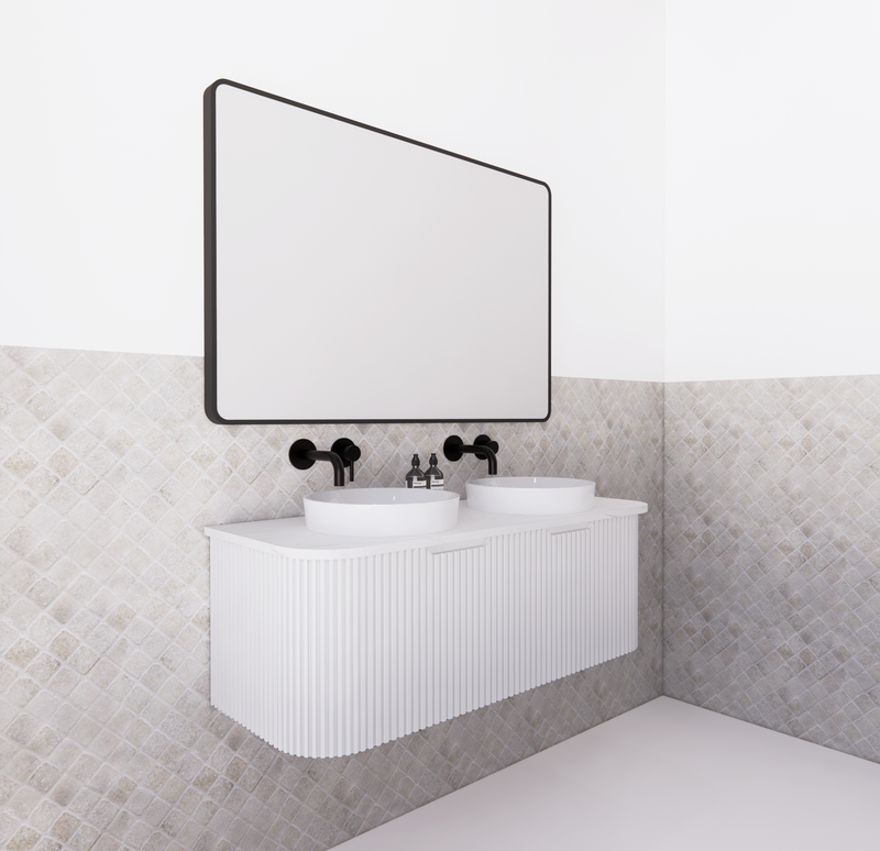 Riva Bergen Matte White Wall Hung Vanity